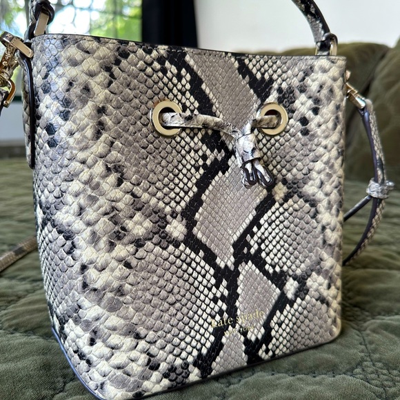 kate spade | Bags | Kate Spade Eva Exotic Snakeskin Python Small Bucket Bag | Poshmark